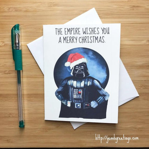 Star Wars Christmas Card, Funny Christmas Card, Star Wars, Star Wars ...
