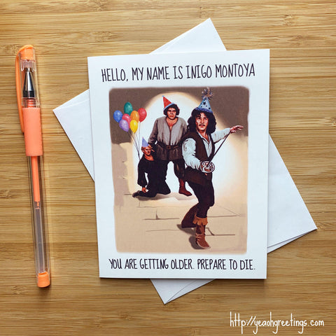 Princess Bride Birthday Card, Funny 1980s Retro Movie Birthday Cards ...